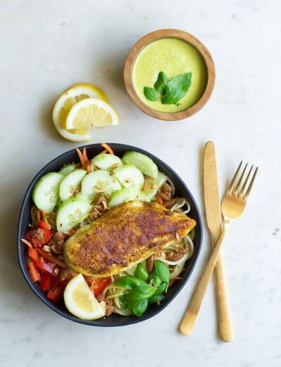 Thai Lemon Curry Chicken Bowls - Wholesomelicious