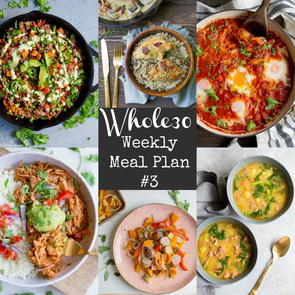 Whole30 Meal Plan + Grocery List Week 1 - Wholesomelicious