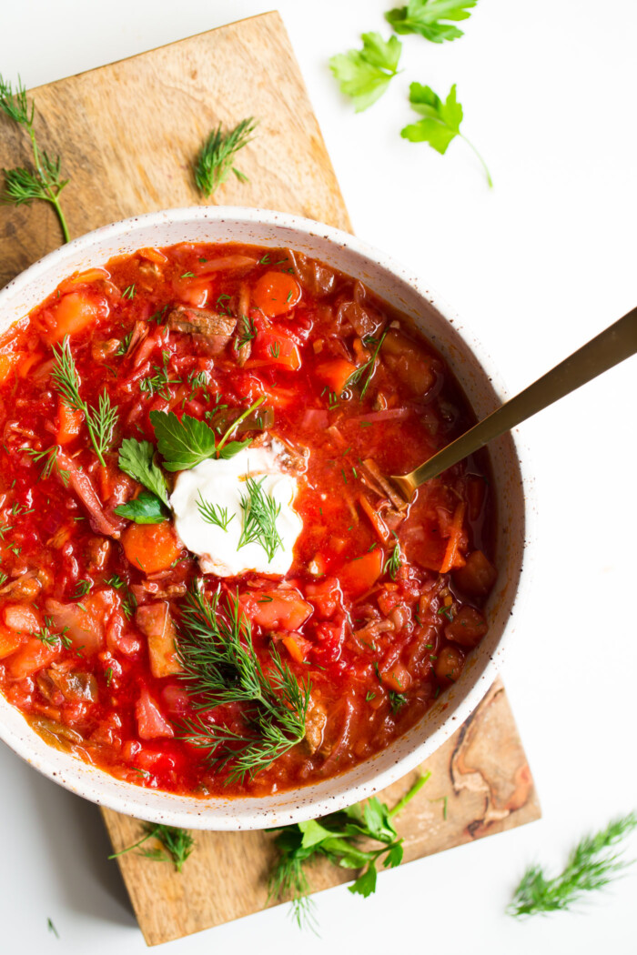 Instant Pot Borscht Soup - Wholesomelicious