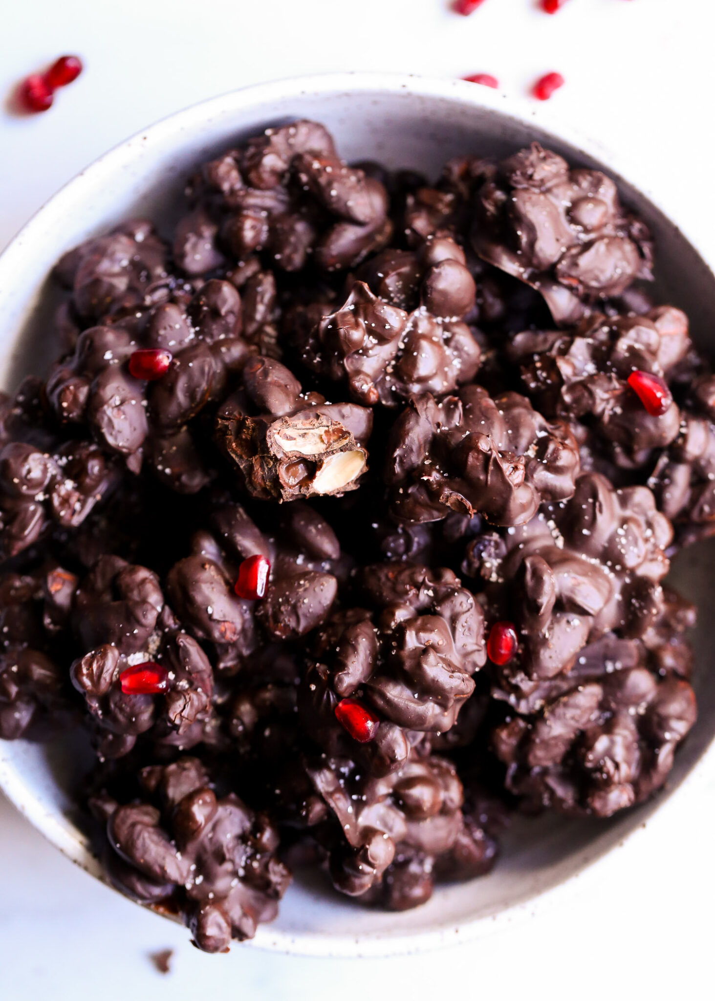 Slow Cooker Dark Chocolate Almond Clusters - Wholesomelicious