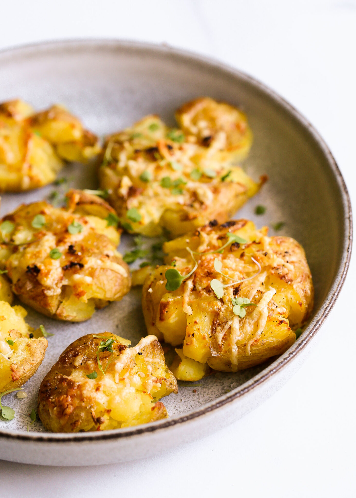 Crispy Smashed Potatoes in the Instant Pot - Wholesomelicious