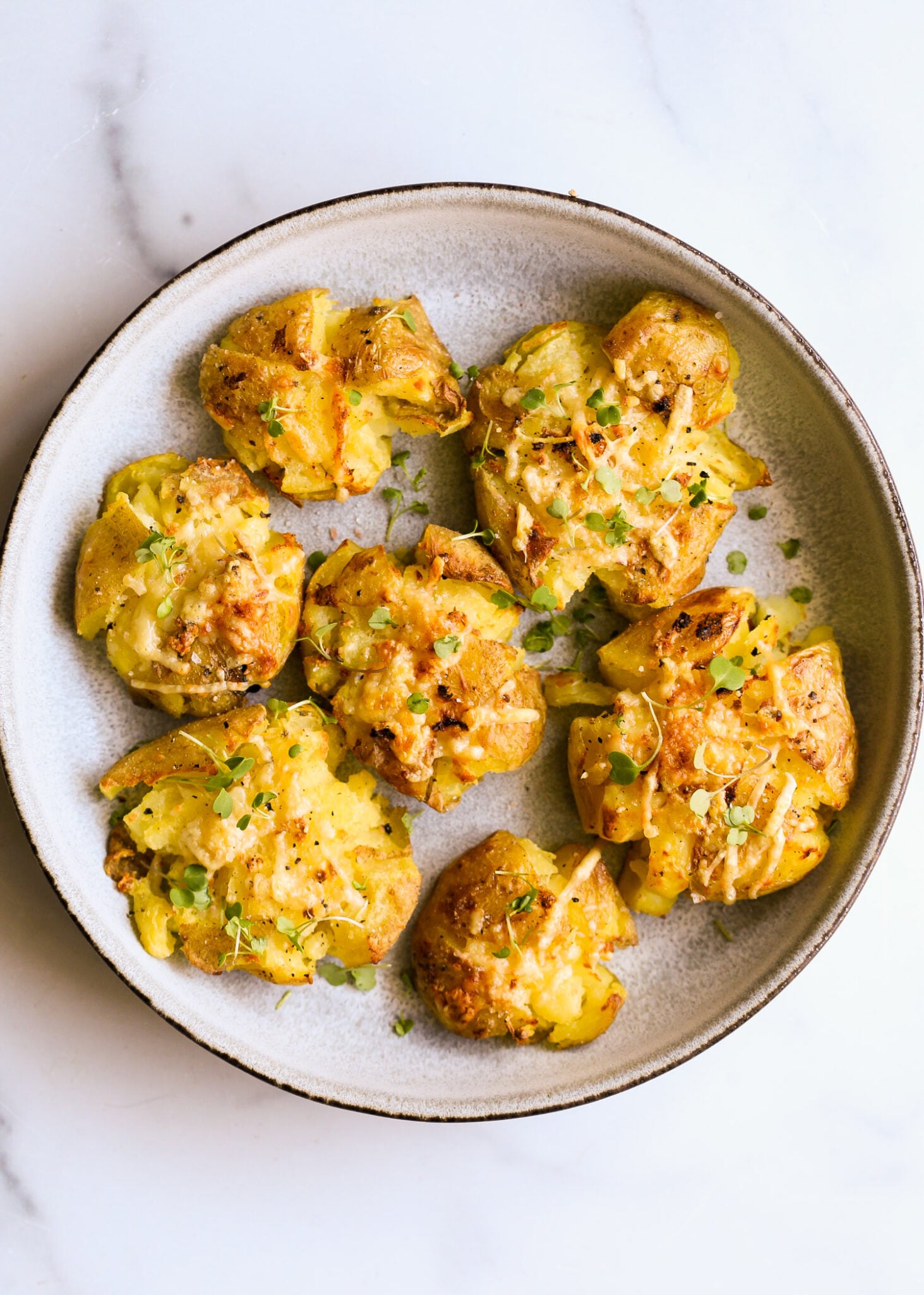 Crispy Smashed Potatoes in the Instant Pot - Wholesomelicious
