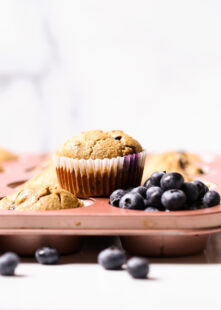 Easy Blueberry Blender Muffins with No Flour! - Wholesomelicious