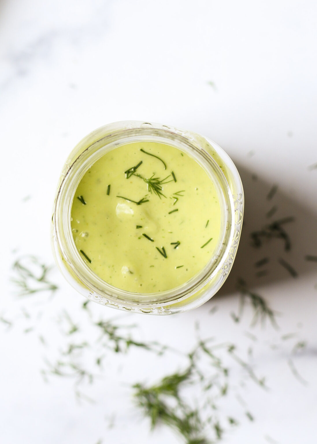 Creamy Homemade Dill Pickle Salad Dressing - Wholesomelicious