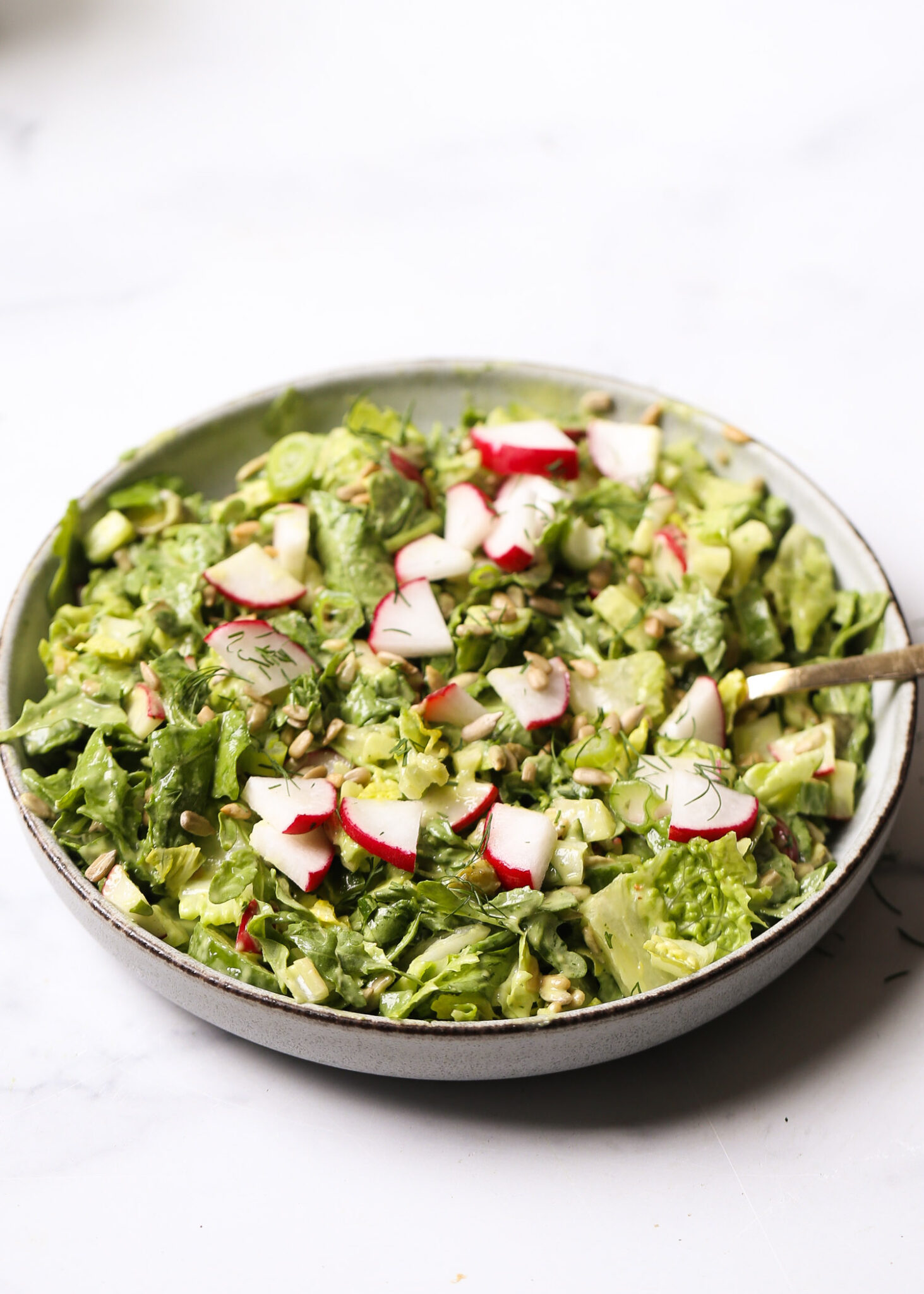 Quick and Fresh Chopped Dill Pickle Salad - Wholesomelicious
