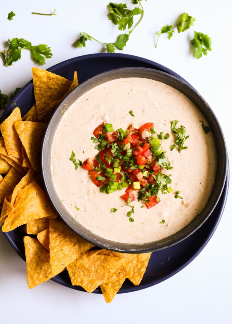 Cottage Cheese Queso (4 Ingredients, High Protein Dip) - Wholesomelicious